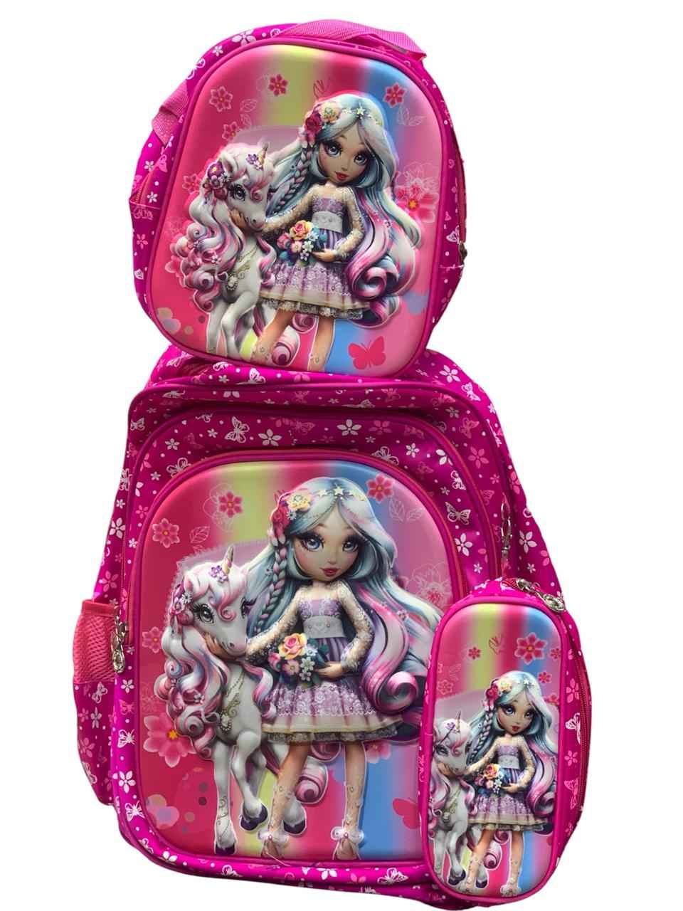 مجموعة حقيبة ظهر Momolly 18.5" | حقيبة ظهر + حقيبة أقلام + حقيبة غداء ...