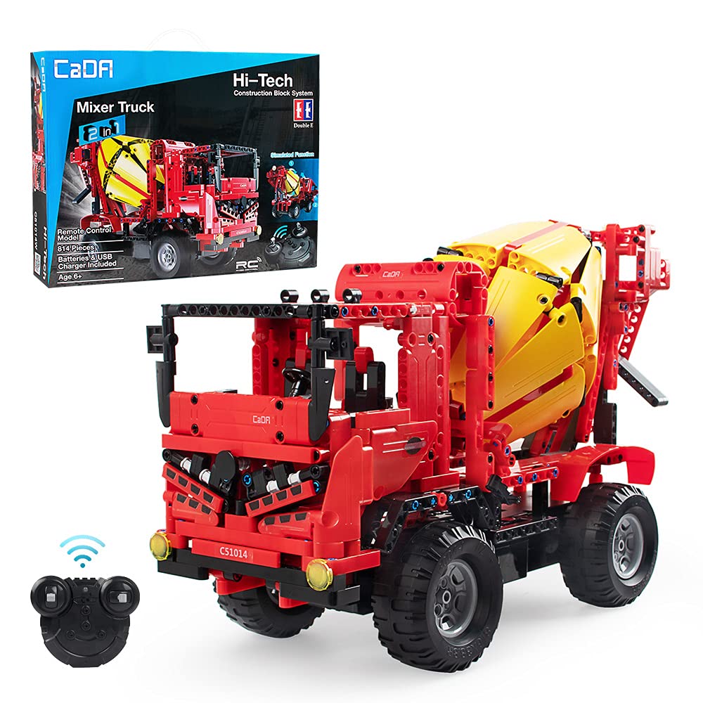 CaDA Moving Blocks Kit 2-Way RC Construction Vehicle Mixer Truck Bed L ...