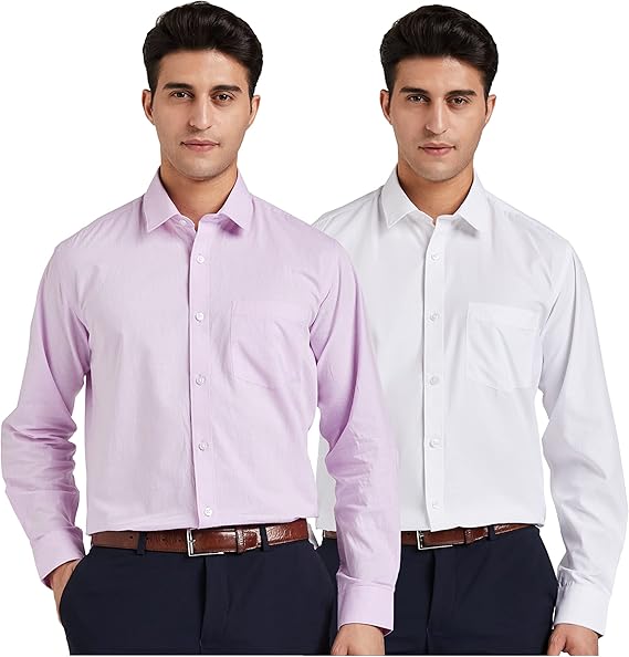 Symbol Men’s Solid Loose Fit Full Sleeve Formal Shirt | Safqqa Egypt